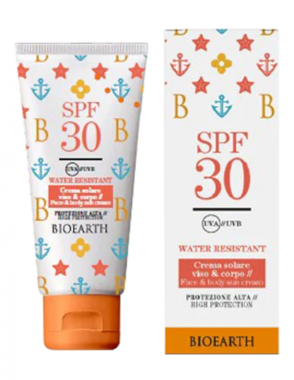 Crema solara SPF 30, fata si corp, rezistenta la apa, 100ml - Bioearth