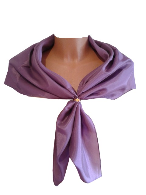 Esarfa matase o singura culoare, violet pruna, EBP-66