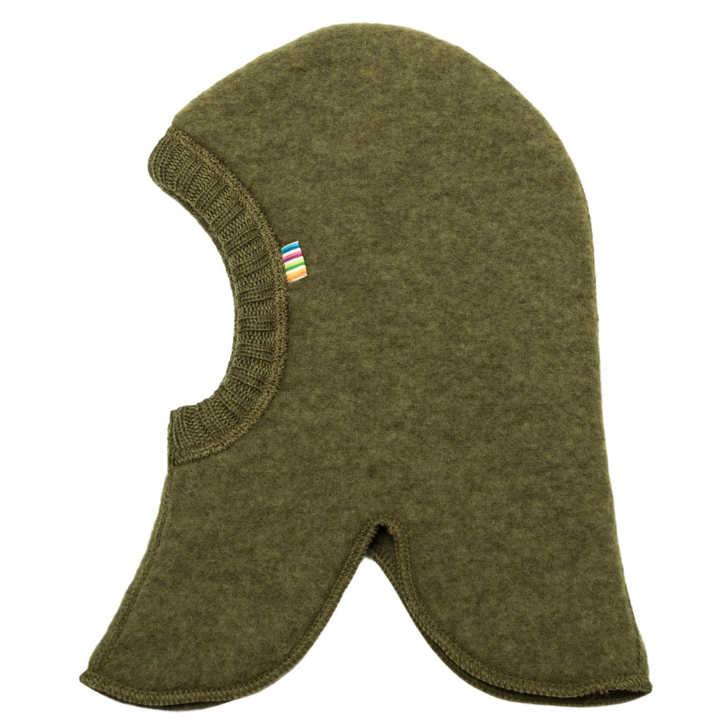 Cagulă dublată lână merinos fleece Joha - Moss Melange