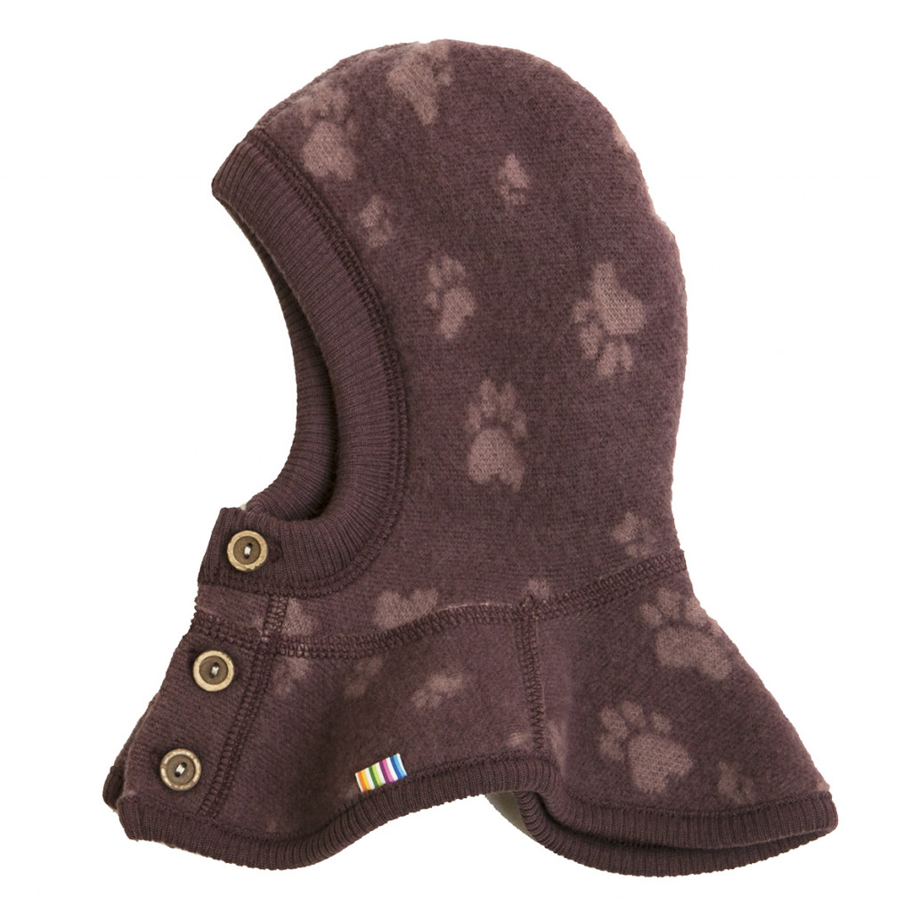 Cagula dublata Joha lână merinos fleece - Footprint Purple