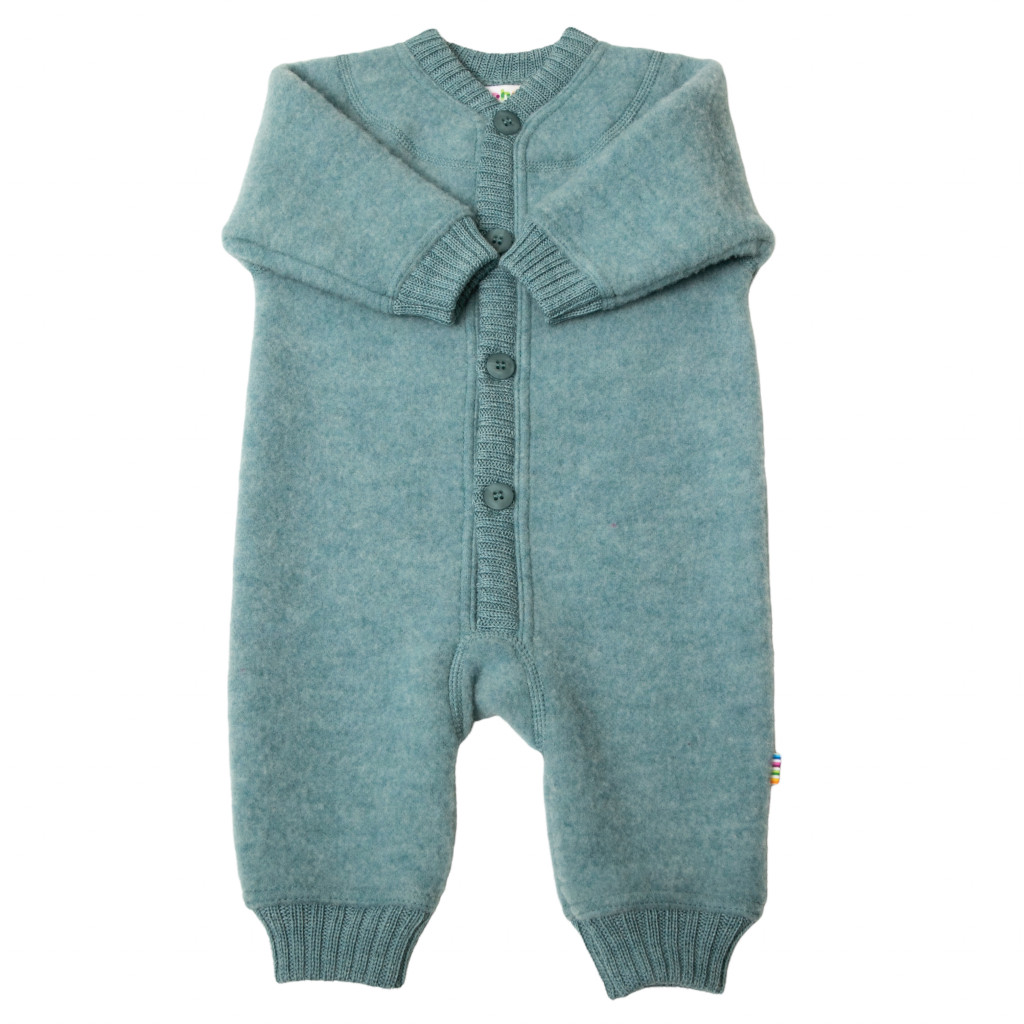Overall din lână merinos fleece Joha - Basic Aqua Melange
