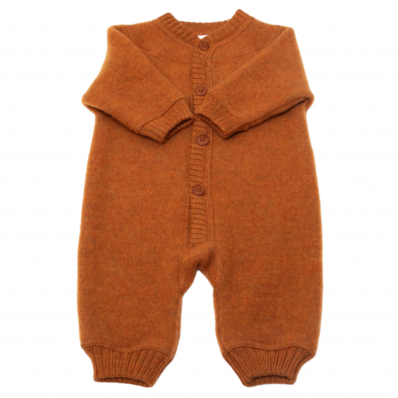 Overall lână merinos fleece Joha - Basic Orange