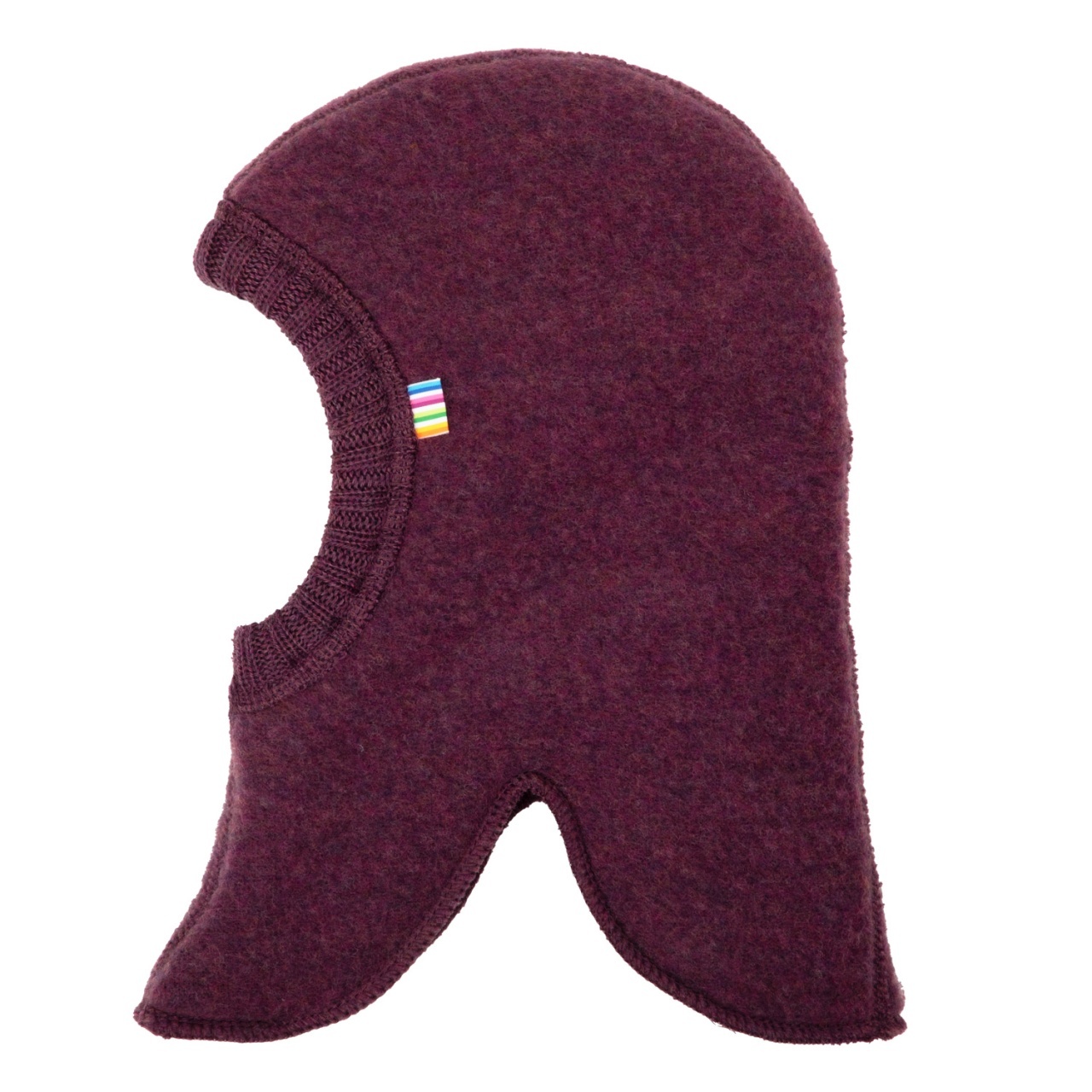 Cagulă dublată lână merinos fleece Joha - Plum