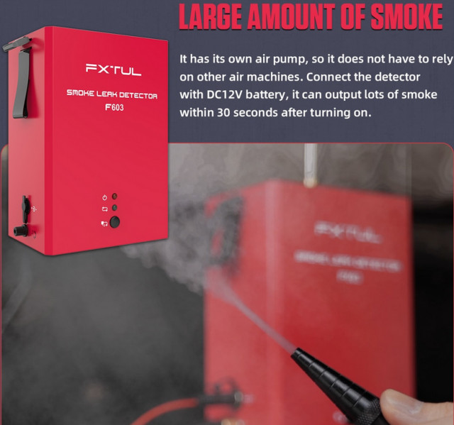 Tester auto Fum Generator FXTUL12V F603, F703, F803 Detectie scurgere ...