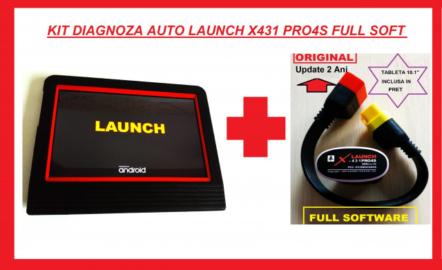 Kit Tester Auto LAUNCH Easydiag Pro4S + Tableta Originala Launch X431 ...