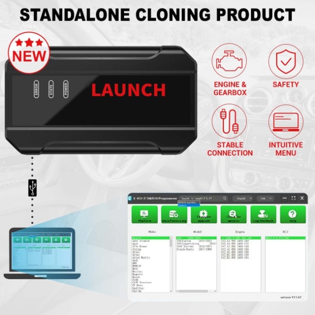 Programator Launch X431 ECU & TCU versiunea Standalone pentru PC Citire ...
