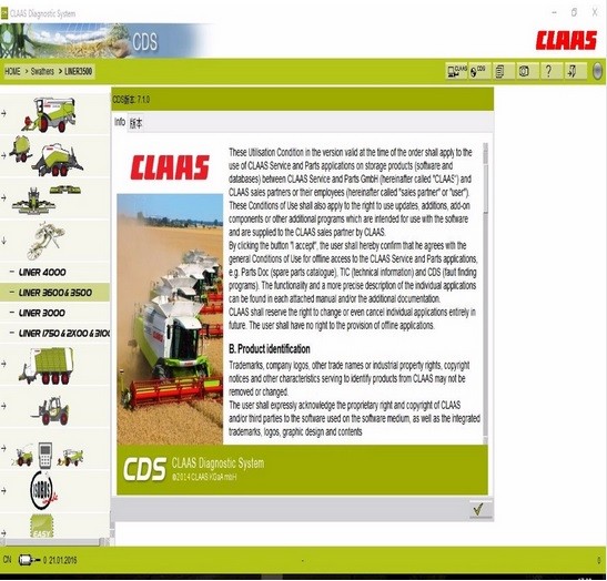 Tester profesional de diagnoza CLAAS DIAGNOSTIC KIT (CANUSB) Limba Romana