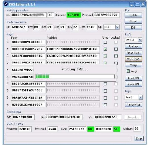 BMW EWS Editor Key Programmer ULTIMA VERSIUNE