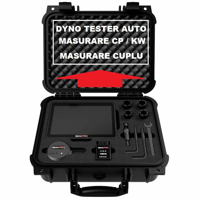 Tester Dyno aparat profesional masurare putere CP, cuplu, acceleratie ...