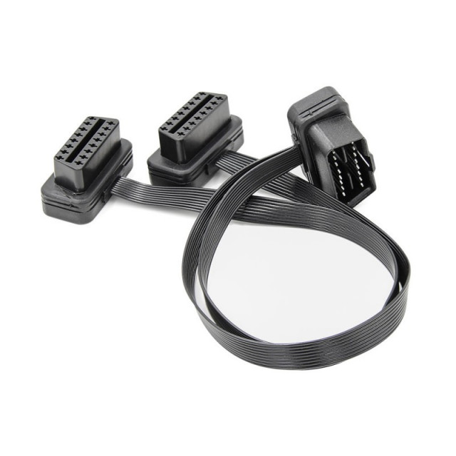 Prelungitor Cablu, Adaptor Auto 2 in 1 la OBD2 16 Pin, 30cm, 2 mufe ...