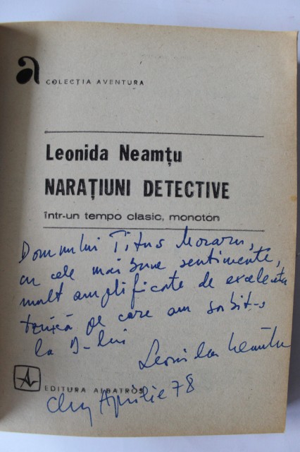 Leonida Neamtu - Naratiuni detective intr-un tempo clasic, monoton (cu ...