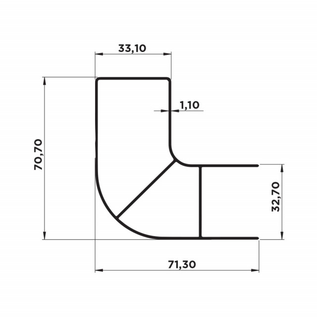 Capat terminal semirotund aluminiu parabiciclist