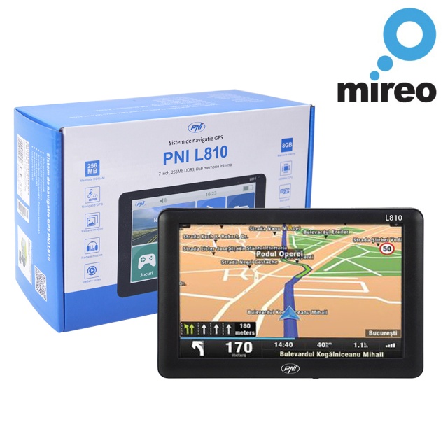 Sistem de navigatie GPS PNI L810 ecran 7 inch, harta Europei Mireo Don ...