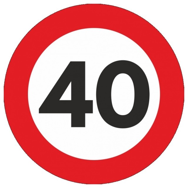 Indicator limitare viteza autocolant 40 km/ora Ø12