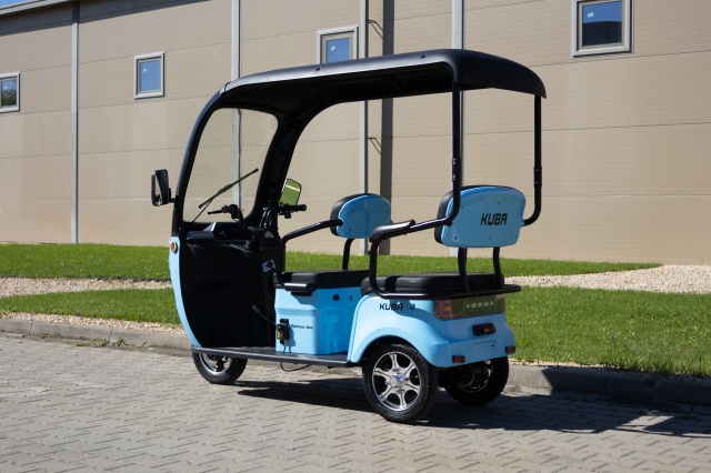 Triciclu electric KUBA OPTIMUS MAX cu cabina 1000W, Fara permis, 25 km/h