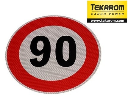 Indicator limitare viteza autocolant 90 km/ora