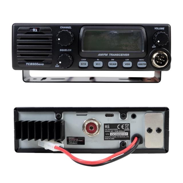 Statie radio CB TTi TCB-900 EVO, DSS, SQ, Dual Watch, Mic Gain, 12V-24V ...