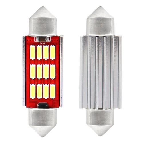 Set 2 becuri LED auto, sofit 36mm 12/24V BOSMA