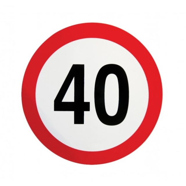 Indicator limitare viteza autocolant 40 km/ora fi 16cm