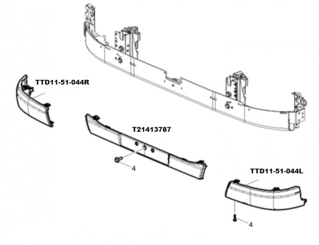 Ornament bara fata partea stanga Volvo FH Euro 6