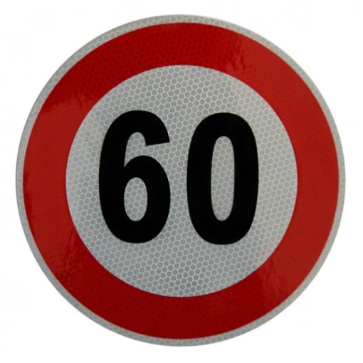 Indicator limitare viteza autocolant 60 km/ora