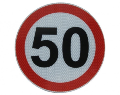 Indicator limitare viteza autocolant 50 km/ora