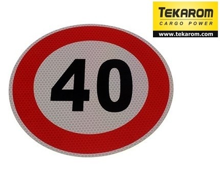 Indicator limitare viteza autocolant 40 km/ora