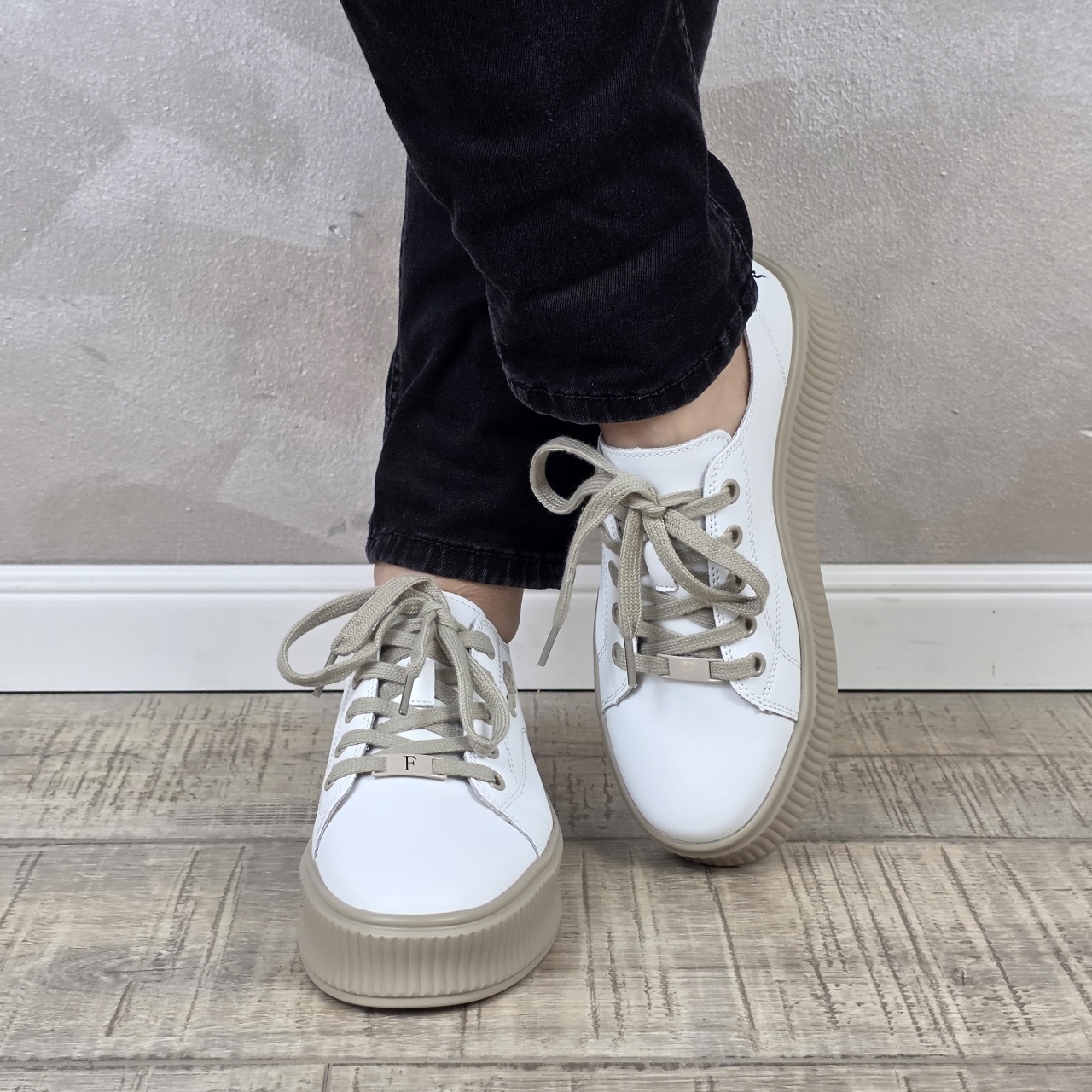 MANOS.RO Pantofi dama casual sport piele naturala negri Filippo PC2333