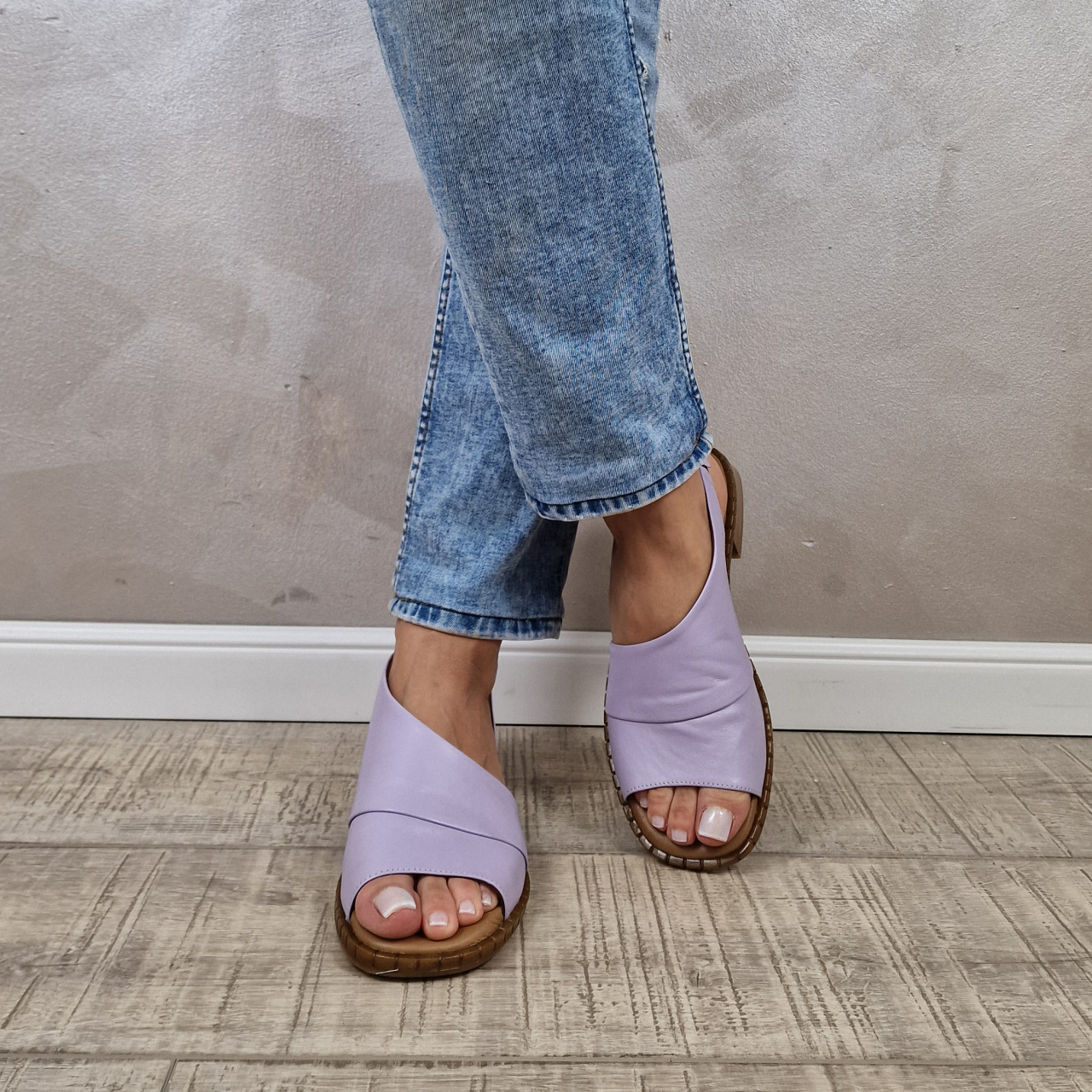 MANOS.RO Papuci/Sandale dama piele naturala ANNA VIOTTI SV1323