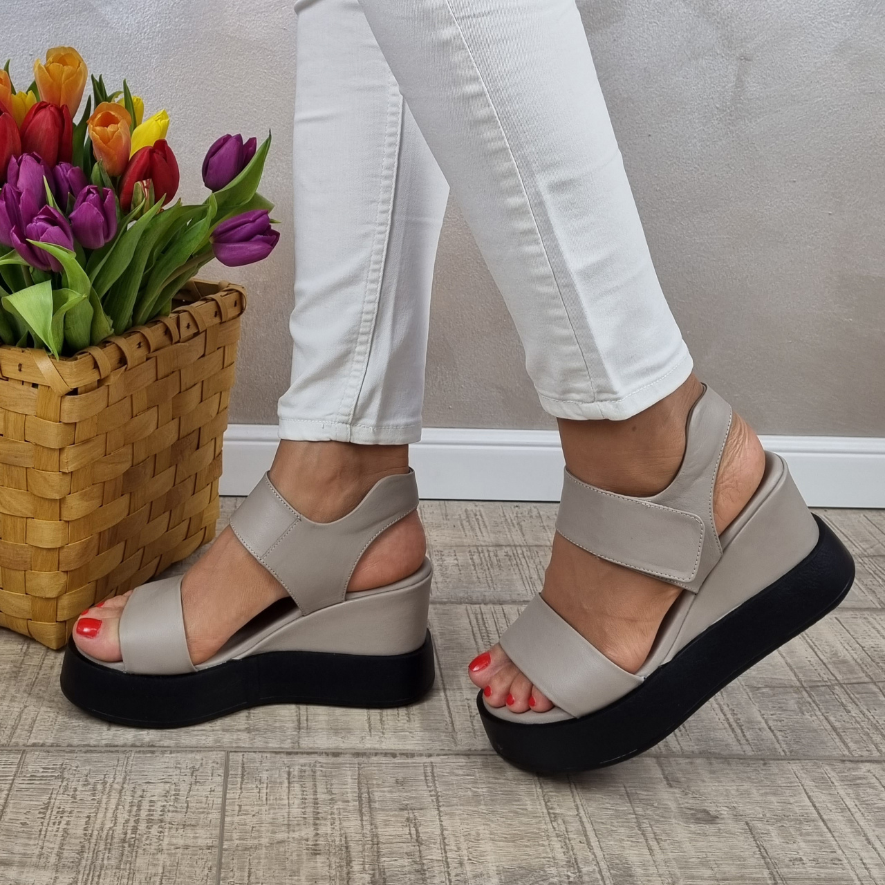 MANOS.RO Sandale dama piele naturala SP597