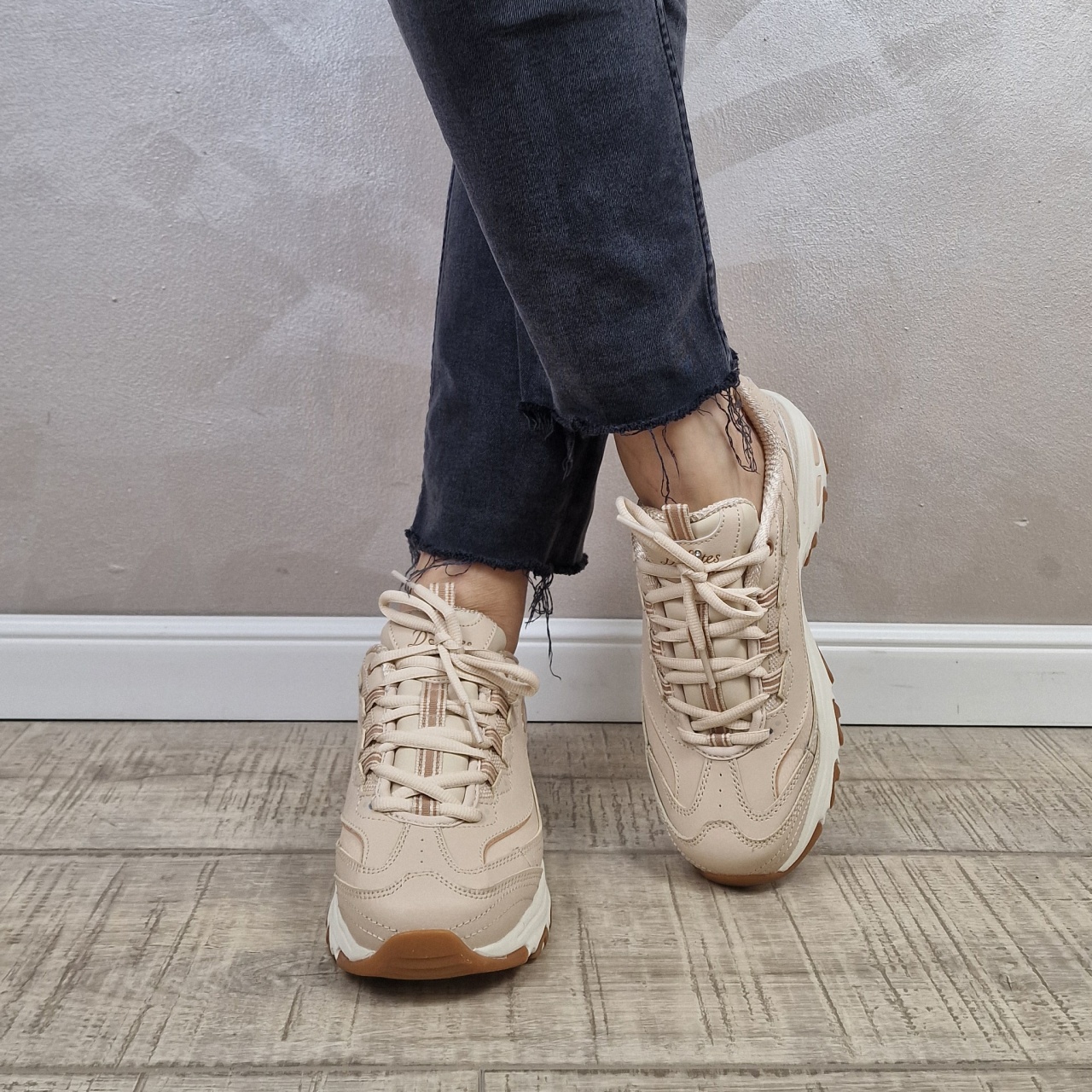 Pantofi dama sport tip sneakers Skechers D'Lites - Good Neutral 149807 NAT