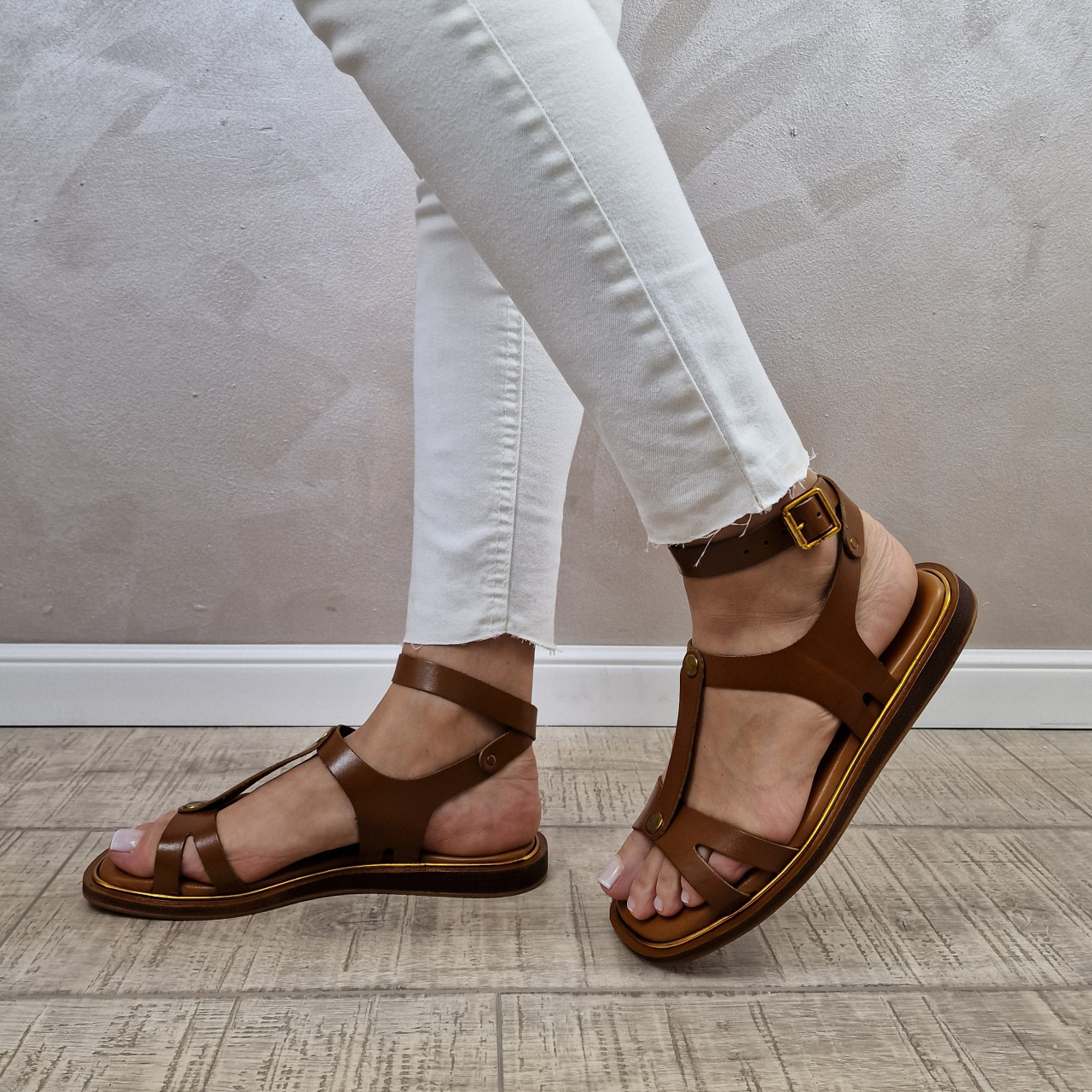 MANOS.RO Papuci/Sandale dama piele naturala CASPIAN SV1300