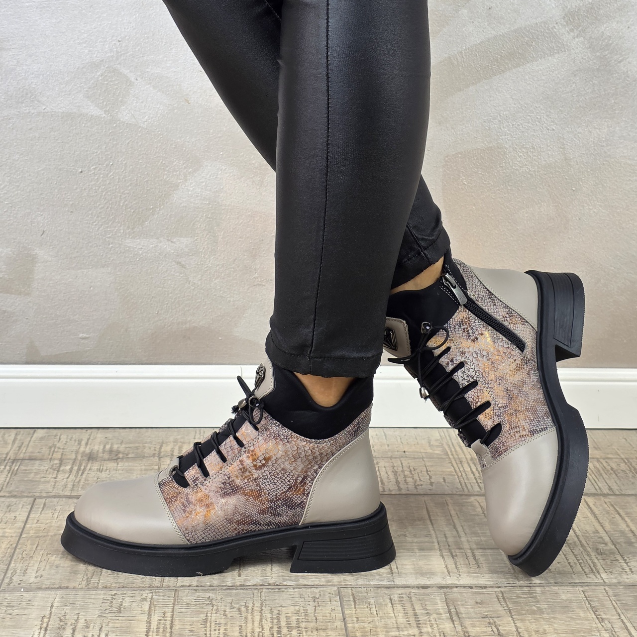 Ghete casual dama MANOS.RO piele naturala GD2334
