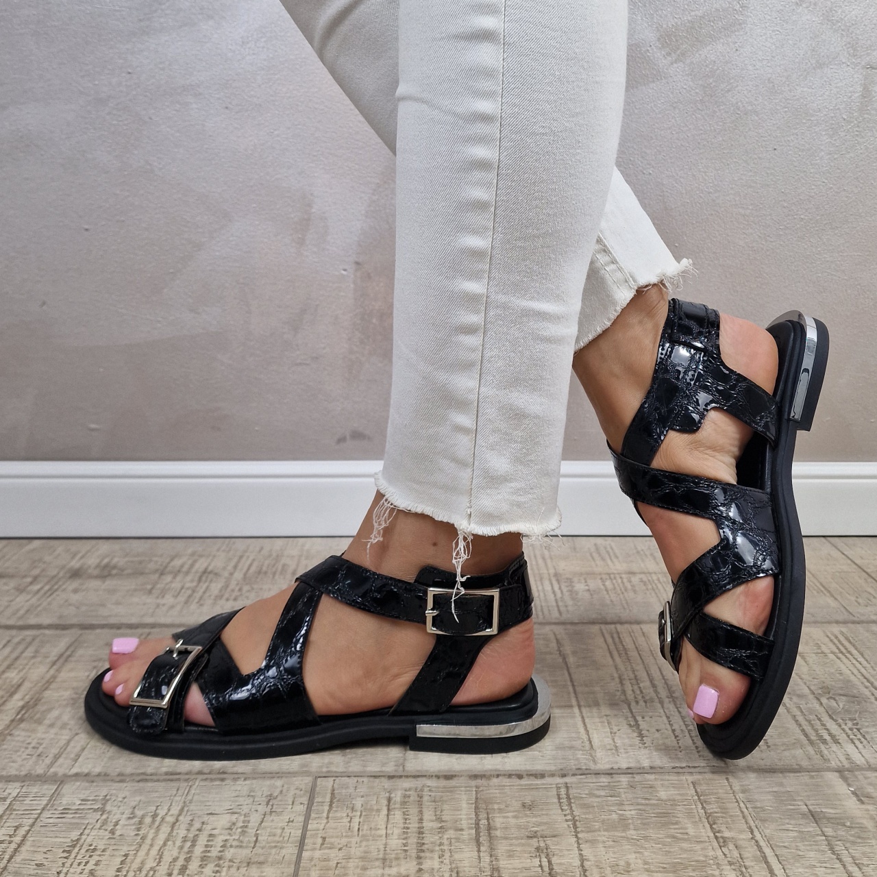 MANOS.RO Sandale confort dama piele naturala SV1457