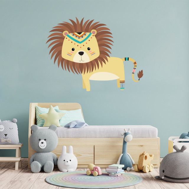 Sticker Brave cute lion