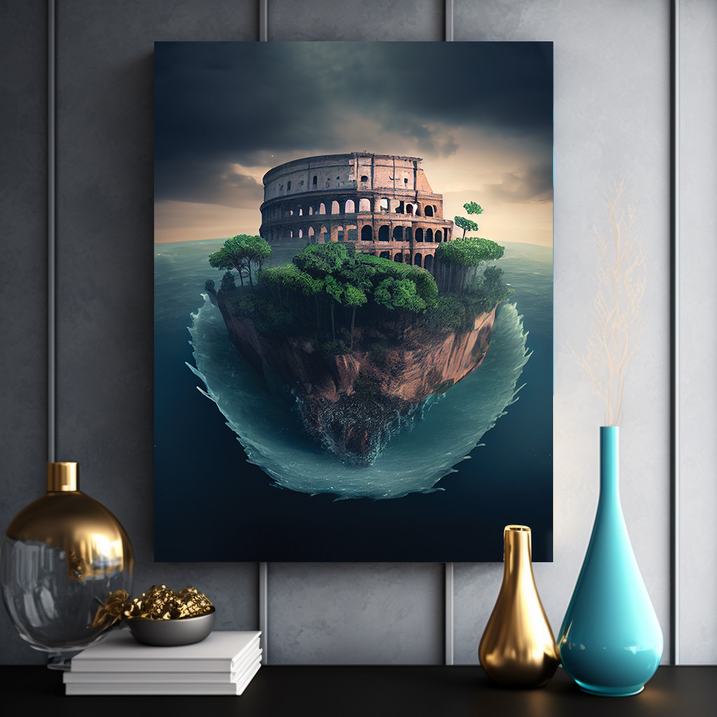 Tablou Colosseum on a floating island