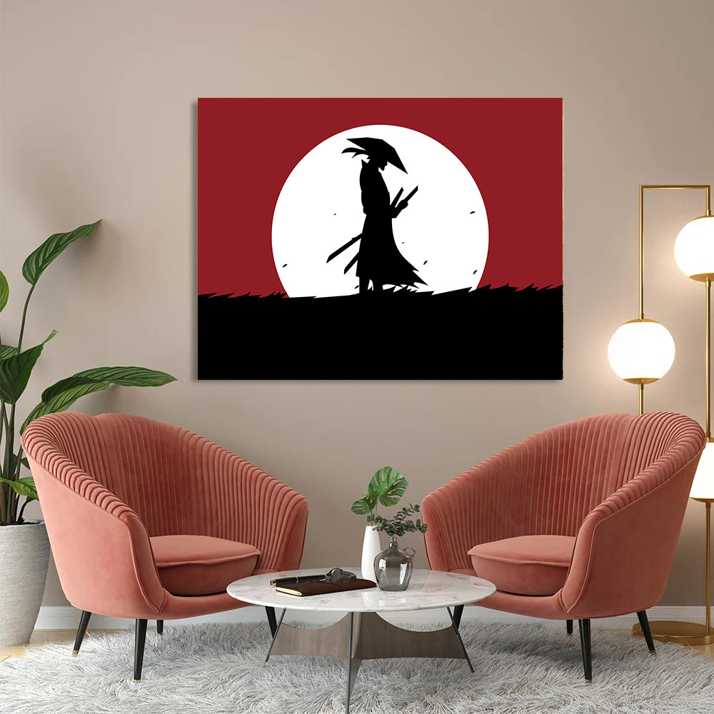 Tablou Full moon samurai