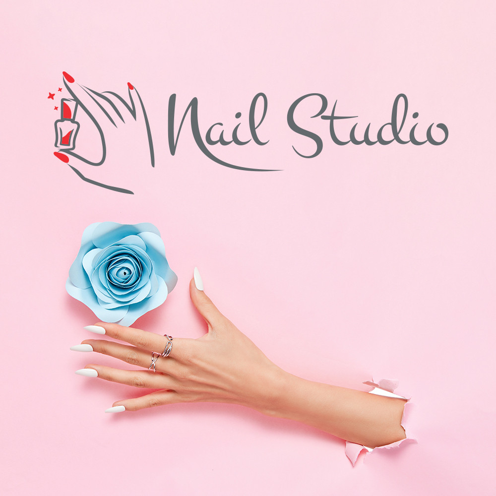 Nail studio (modern font, two colors)