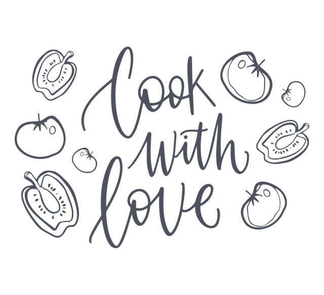 Sticker Bucatarie - Cook with love