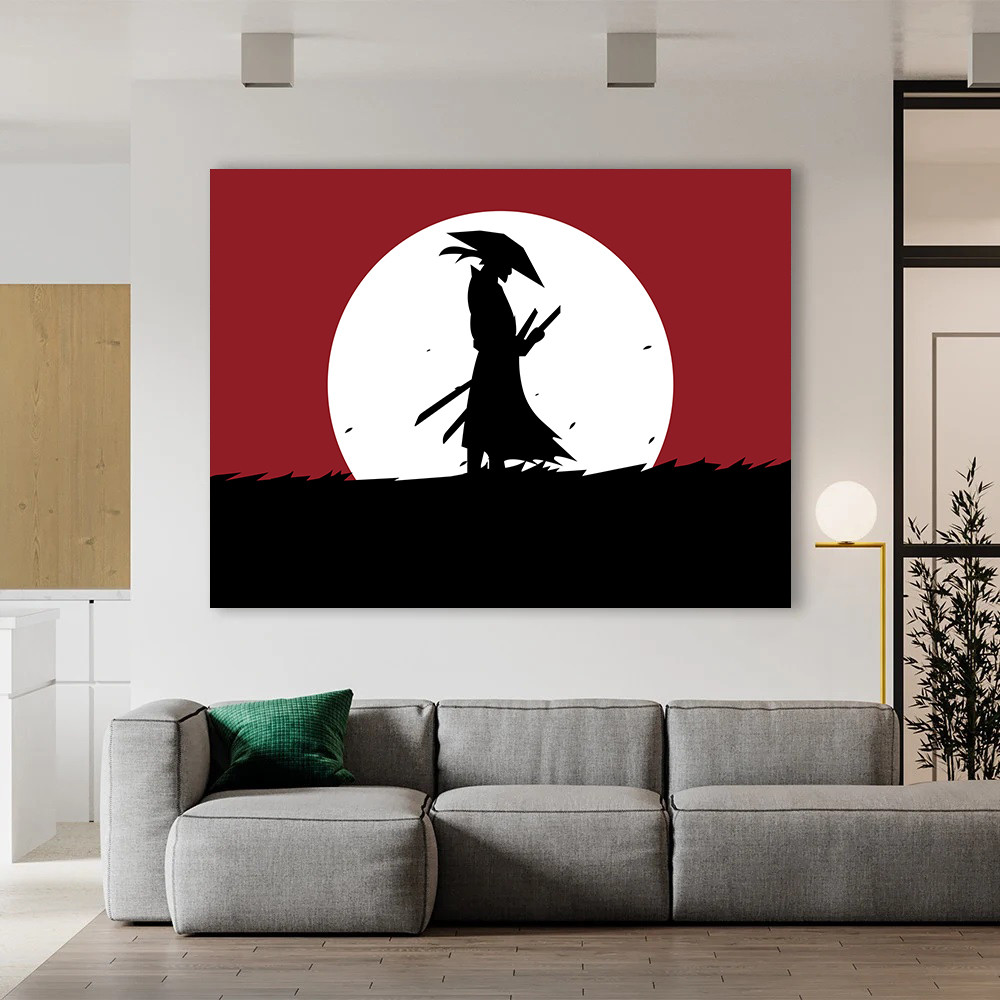 Tablou Full moon samurai