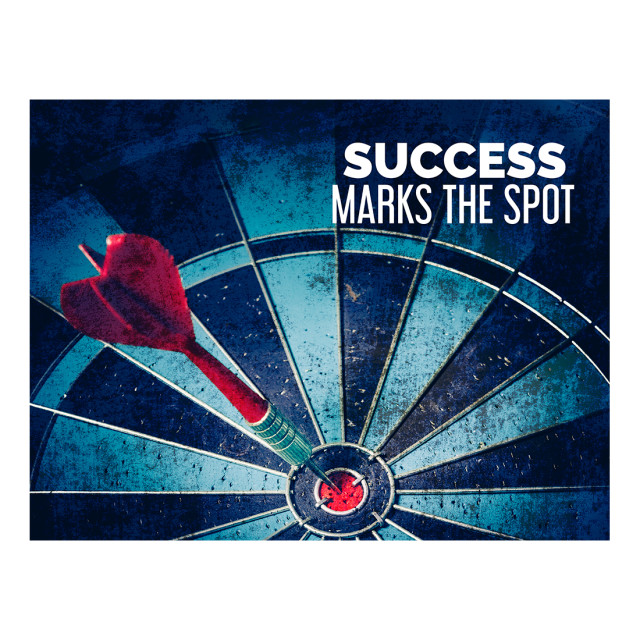 Tablou Motivational - Success Marks The Spot