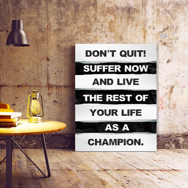 Tablou Motivational - Don't Quit (Ripped Paper)