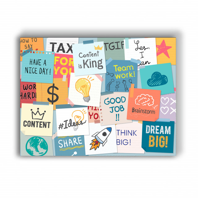 Tablou Motivational - Motivational Sticky Notes