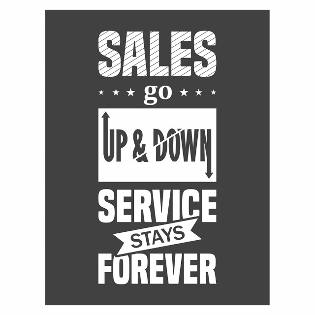 Tablou Motivational - Sales Go Up And Down