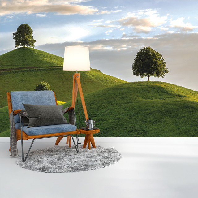 Foto tapet Trees on a hill