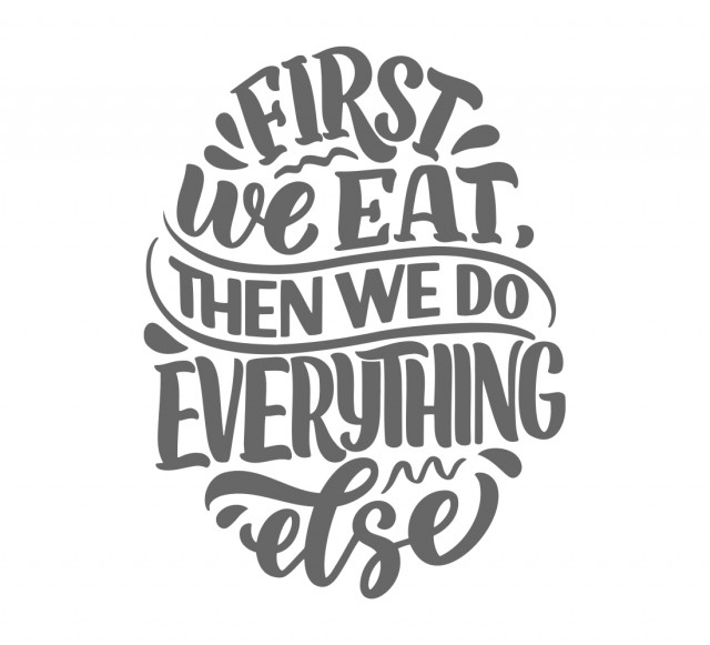 Sticker Bucatarie - First we eat