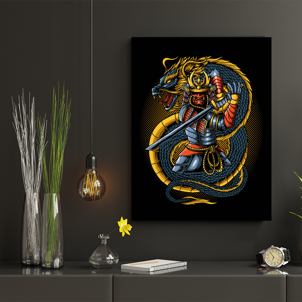 Tablou Samurai and the dragon