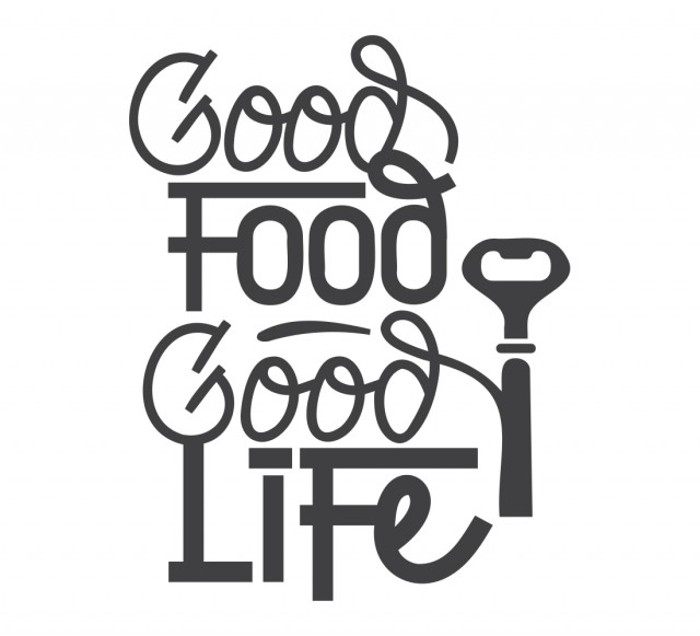 Sticker Bucatarie - Good food, good life (bottle opener)