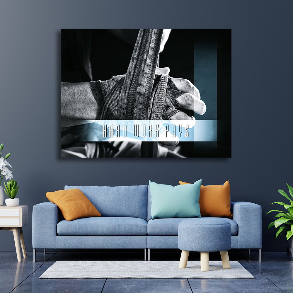 Tablou Motivational - Hard work pays (healing hands)