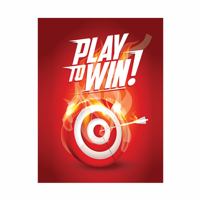 Tablou Motivational - Play to win (target)